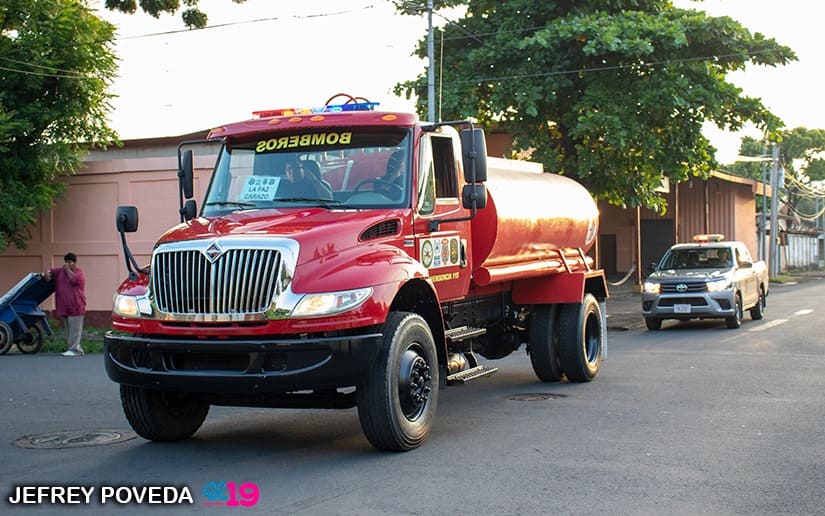 Estos son los camiones de bomberos para la nueva estación en La Paz, Carazo